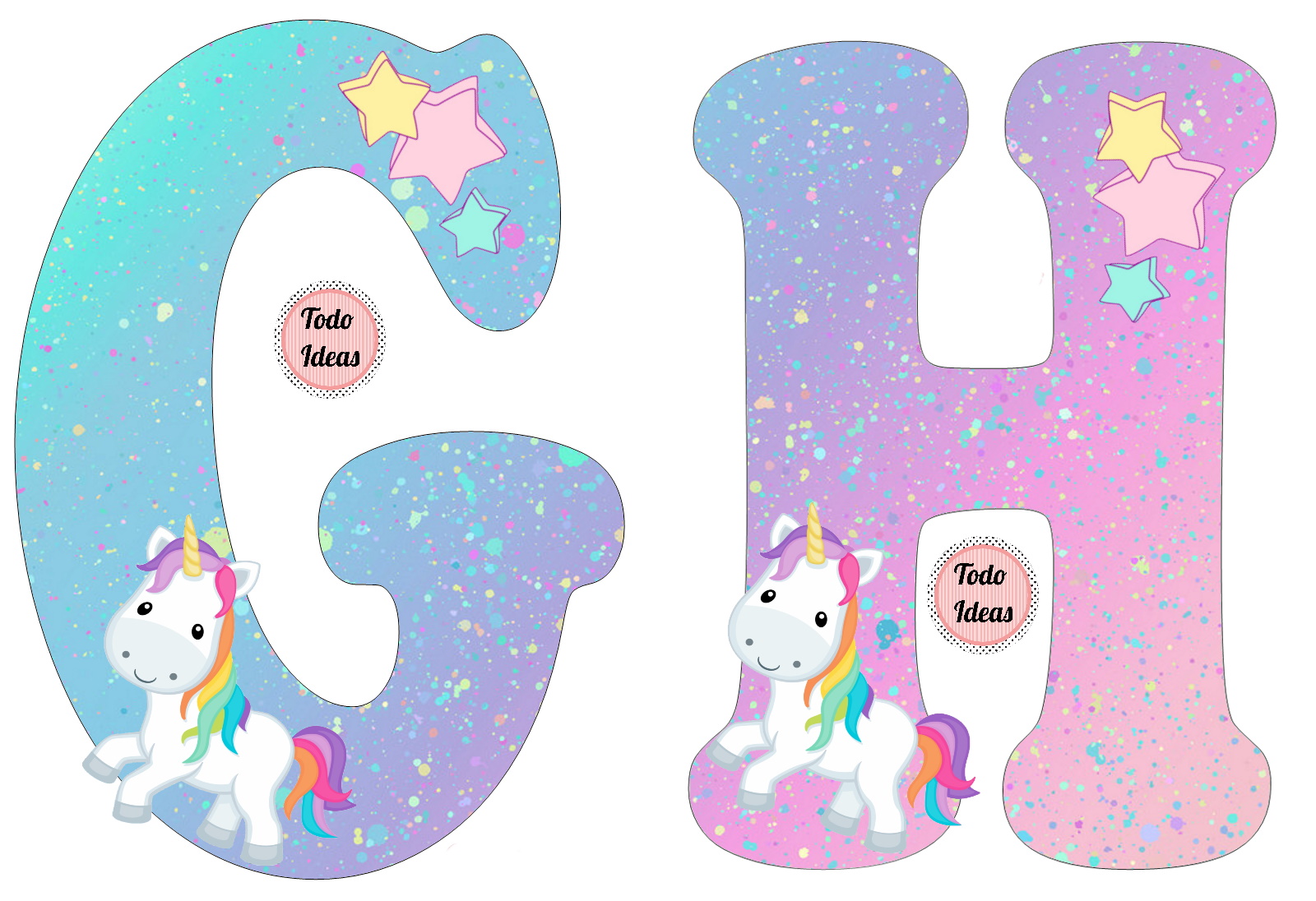 BLOG TODO IDEAS Y MAMI ES DIVERTIDA: ABECEDARIO UNICORNIO