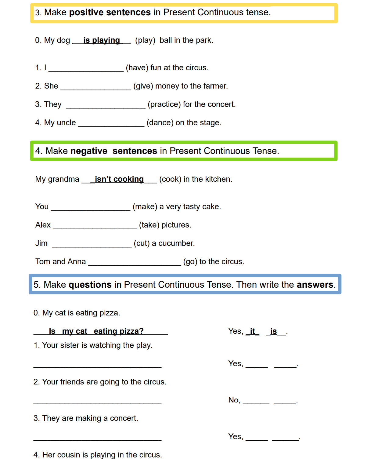 Third Grade A-B-C-D: WEEK 13 - GRAMMAR - Present Progressive or ...