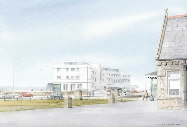 Morecambe & Lancaster Watercolour Prints: The Midland Hotel