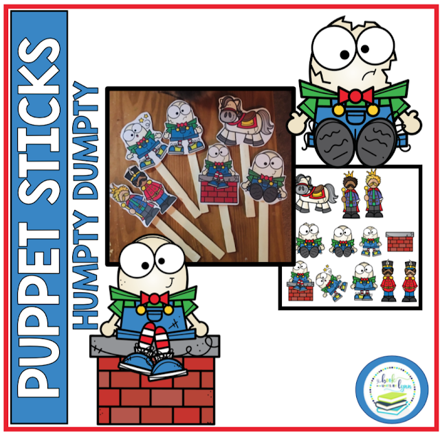 Humpty Dumpty TEACHER PUPPET STICKS ~ Book Units by Lynn