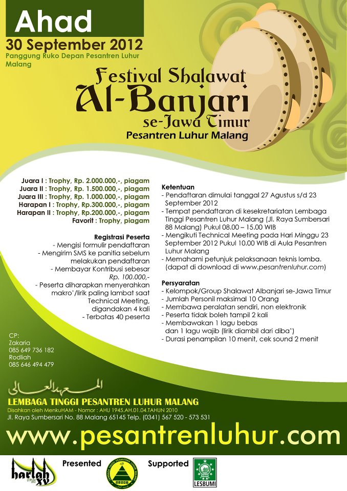 Festival Shalawat Al-Banjari se-Jawa Timur 2012 ~ Ahmad Lufi Alfianul Ula