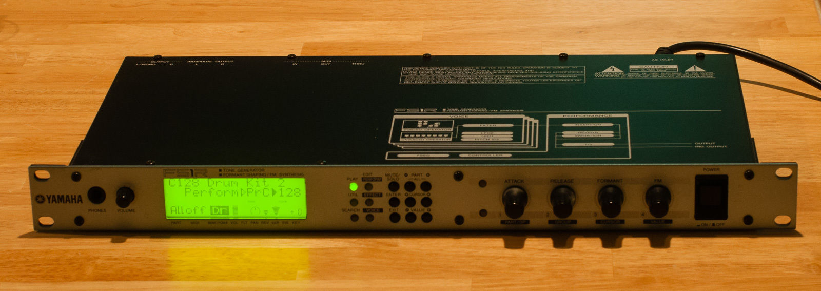 MATRIXSYNTH: Yamaha FS1R Rack Mount FM Synthesizer SN PH01215