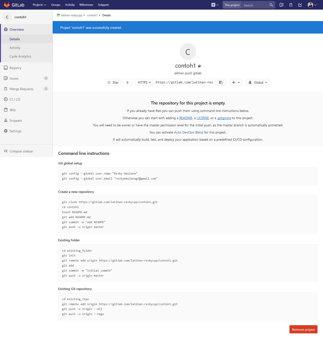 Tutorial Gitlab : Cara Mudah Push File | RZDev: Belajar Programming!