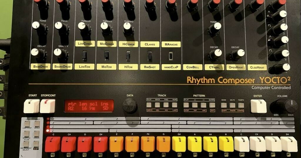 MATRIXSYNTH: Yocto 808 TR-808 Clone V2 with PC2 synthesizer onboard