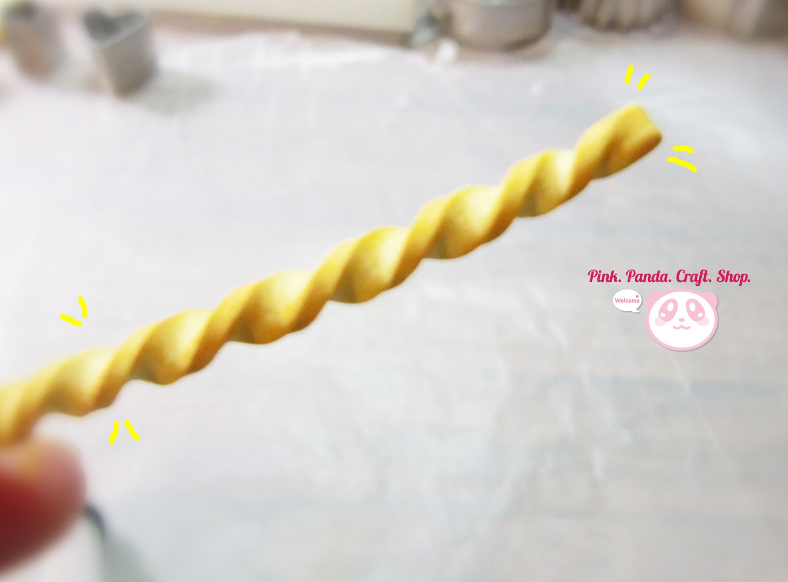 PinkPandaCraftShop: Tutorial time :How to make polymer clay twisted ...