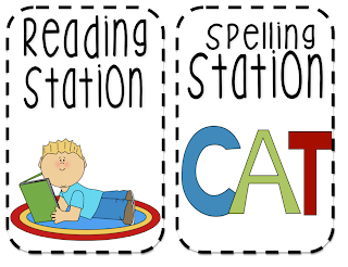 Primary Pals: Literacy Station Signs and Cards!