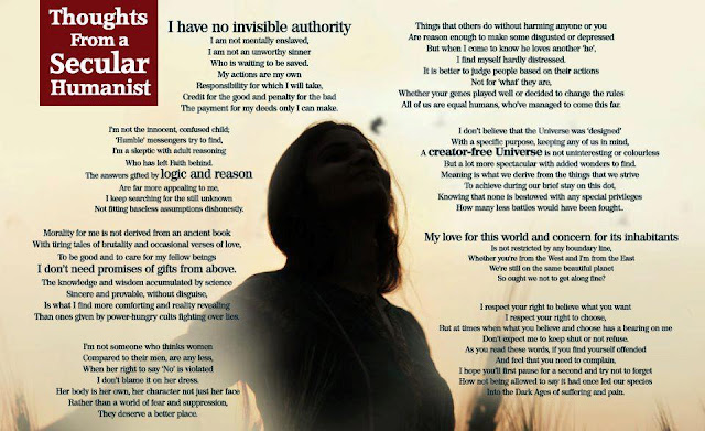 Blog Trek, the next generation: Poem: Thoughts from a secular humanist