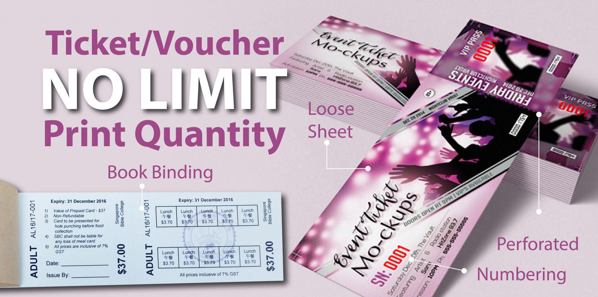 Perforated Ticket Printing - Collage Template