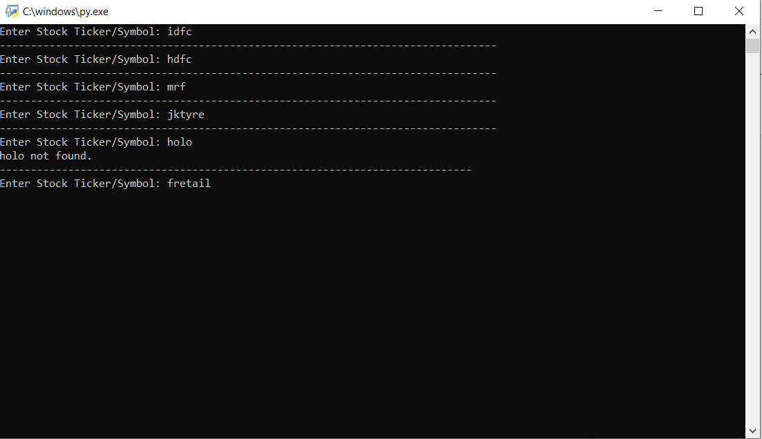 Basic Stocks Graph Plotter In Python