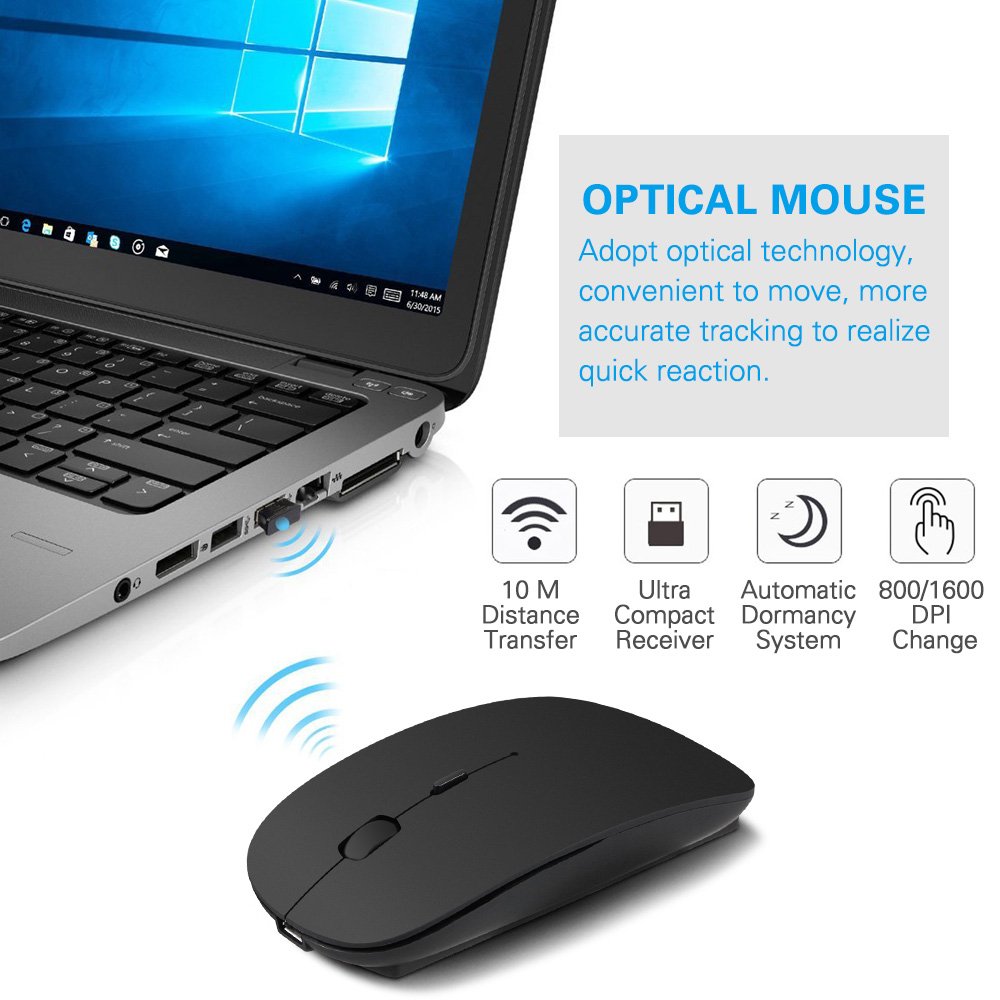 Furado Mouse Wireless Mäuse Kabellose Maus, Maus Wireless Mouse, 2.4G ...