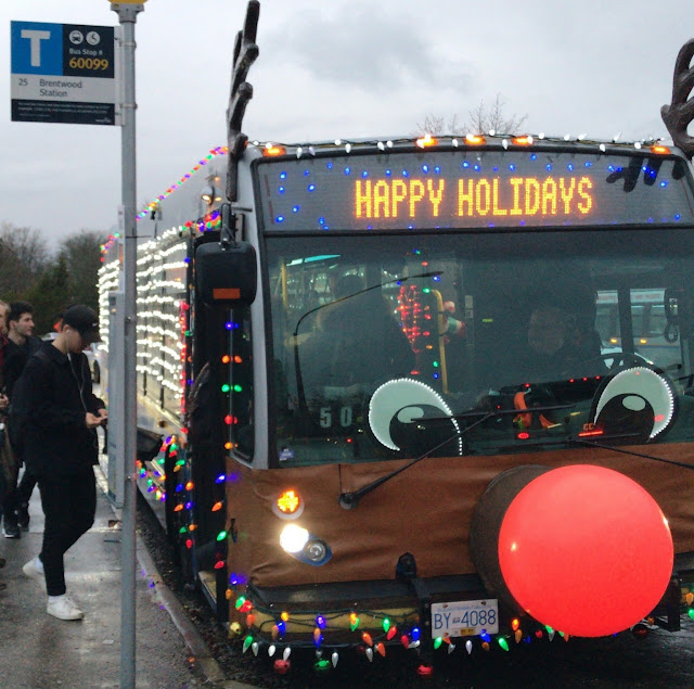 Just A Car Guy: cool city bus in Christmas decoration