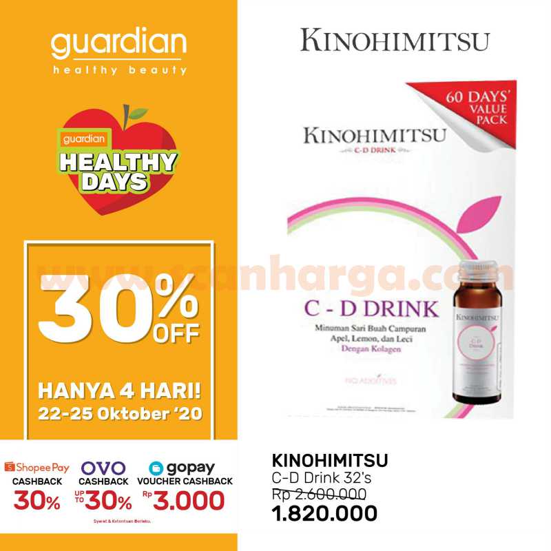 Guardian Promo Kinohimitsu! Diskon up to 50% off untuk selected item ...