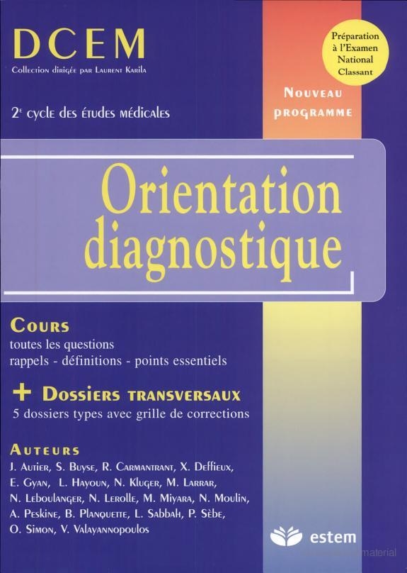 Orientation diagnostique (DCEM - Epreuves Classantes Nationales ...
