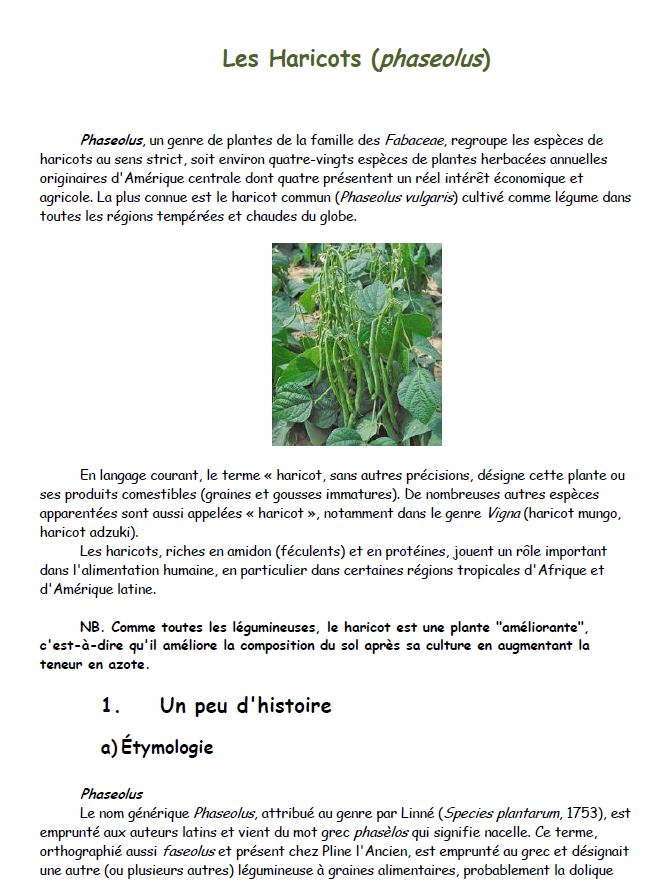 Breuillet Nature: Tout savoir sur les haricots