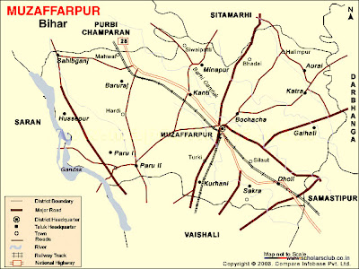 MUZAFFARPUR CITY: Map of Muzaffarpur