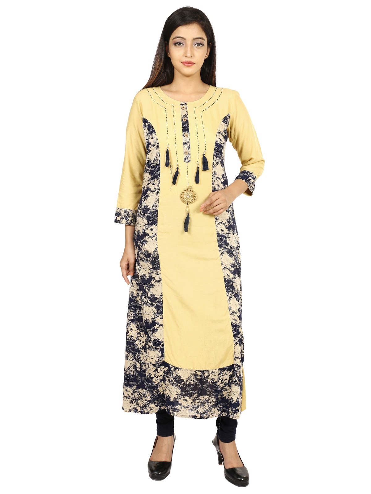 Shaista A-Line Rayon Kurti for Women's (Multi Colored): Shaista A-Line ...