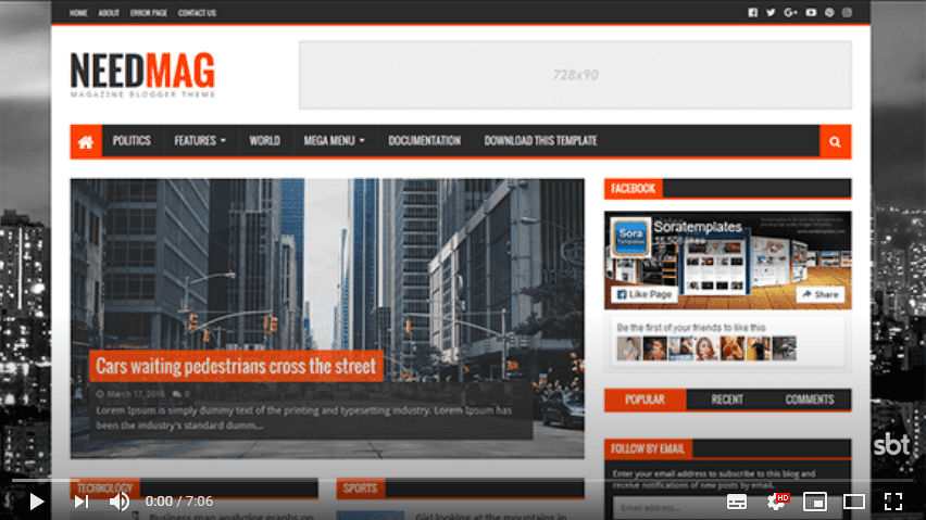 How To Setup Need Mag Blogger Template - Sora Blogging Tips