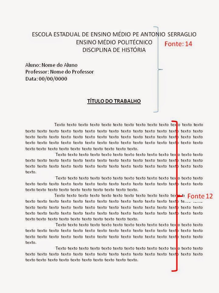 Escola Pe. Antonio Serraglio: Formatação