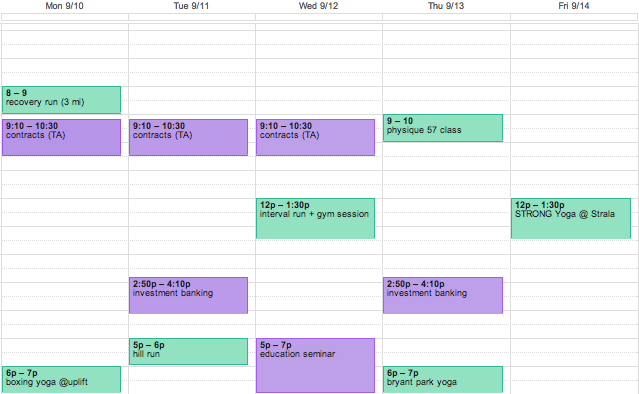 Jen's Best Life: Scheduling Workouts