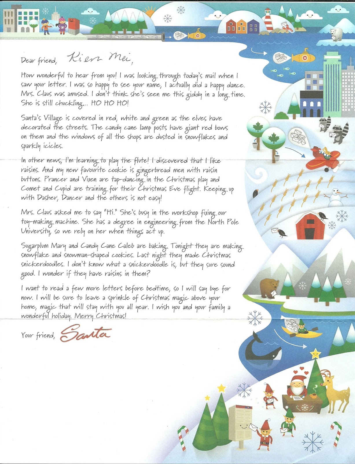 Interesting Corner of Me : Christmas 2015: Letter from Santa Claus Canada