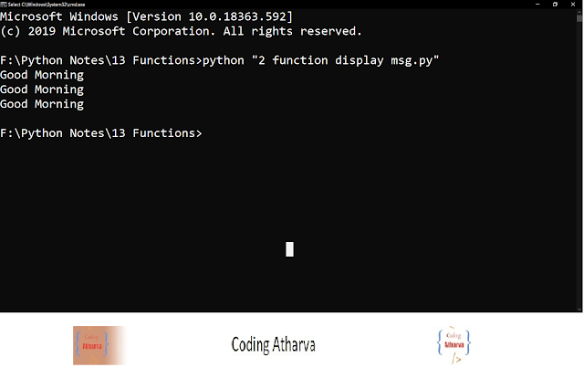 51 Program To Display Message Using Function In Python Coding Atharva 51 Program To Display Message Using Function In Python Coding Atharva