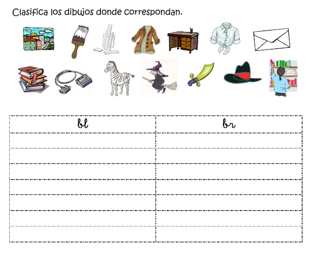 MI CLASE: 2º PRIMARIA: ORTOGRAFÍA BR- BL-