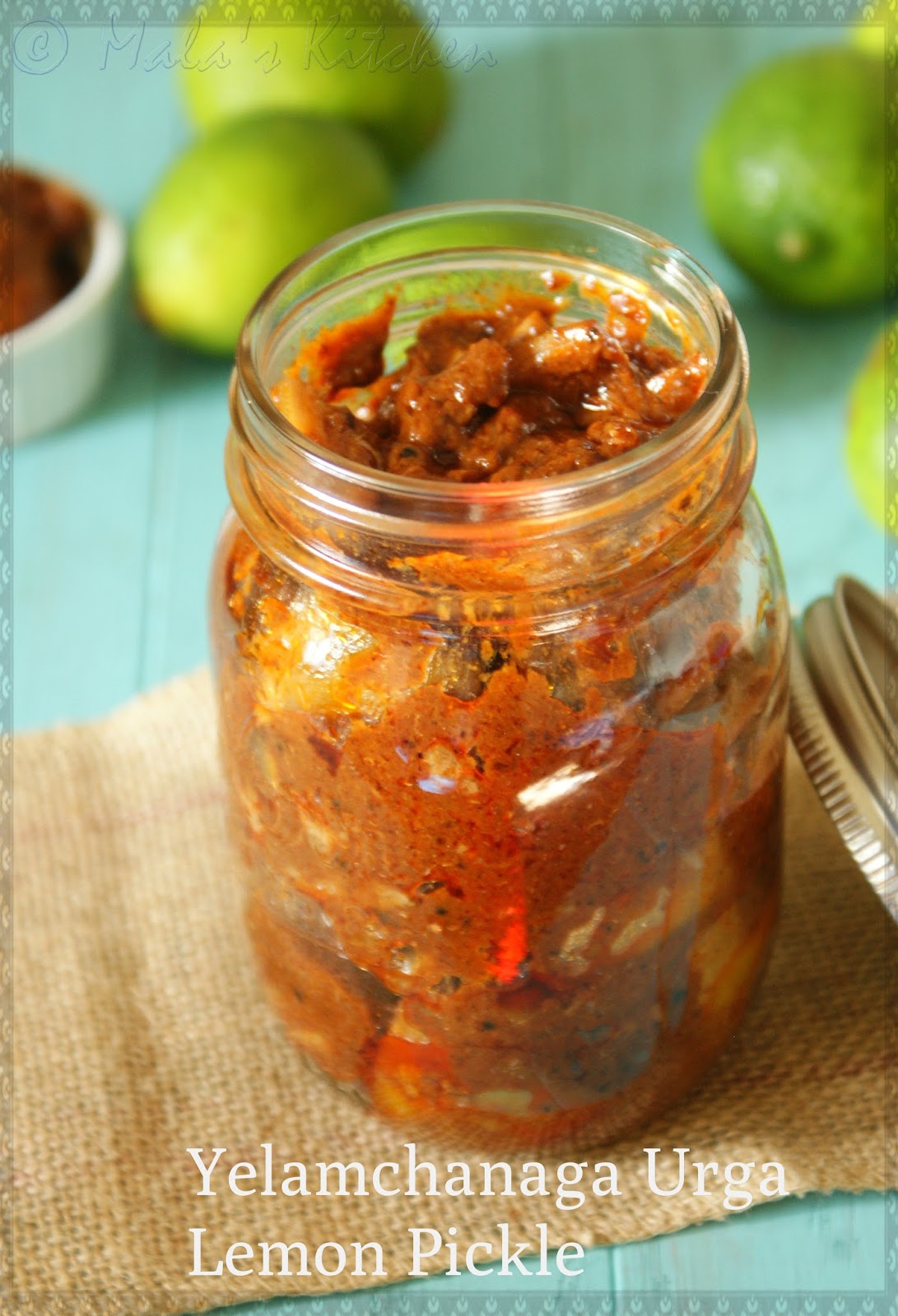 Yelamchanaga Oorga / Lemon Pickle - Malas-Kitchen