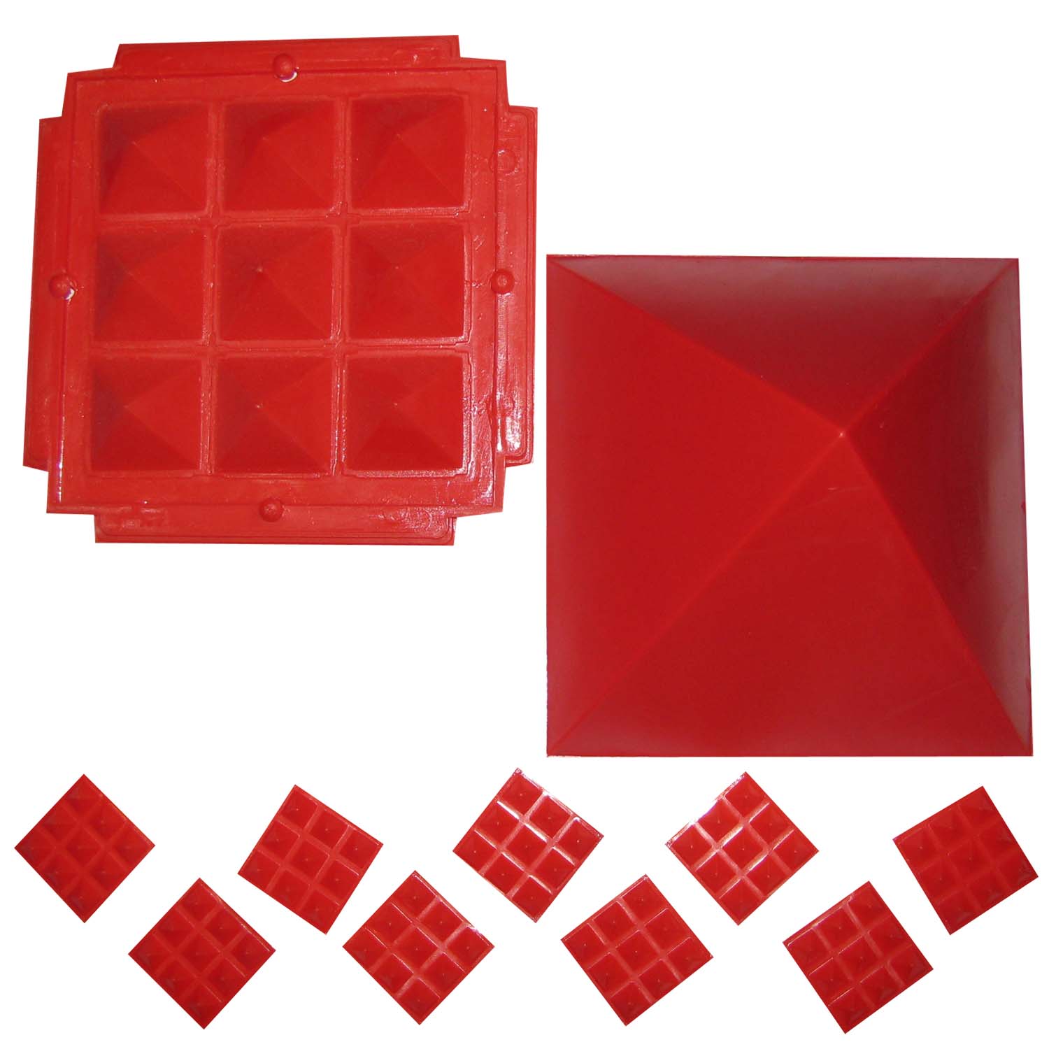 BalaBakthi: 3 Piece Navagraha Plastic Pyramid - A1808