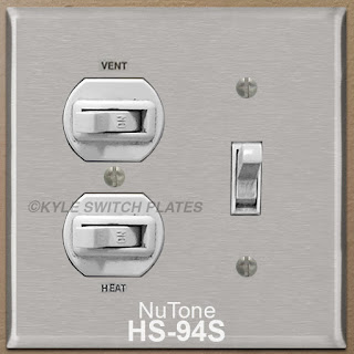 Kyle Switch Plates: Replacement Covers for NuTone Light, Vent & Heat ...