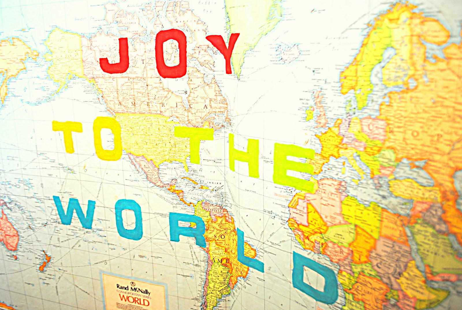 The Rosy Life: Painted Map DIY Tutorial