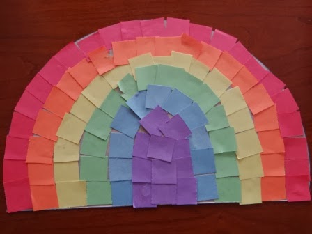 Because I Said So (and Other Mommyisms): Rainbow Collage Craft