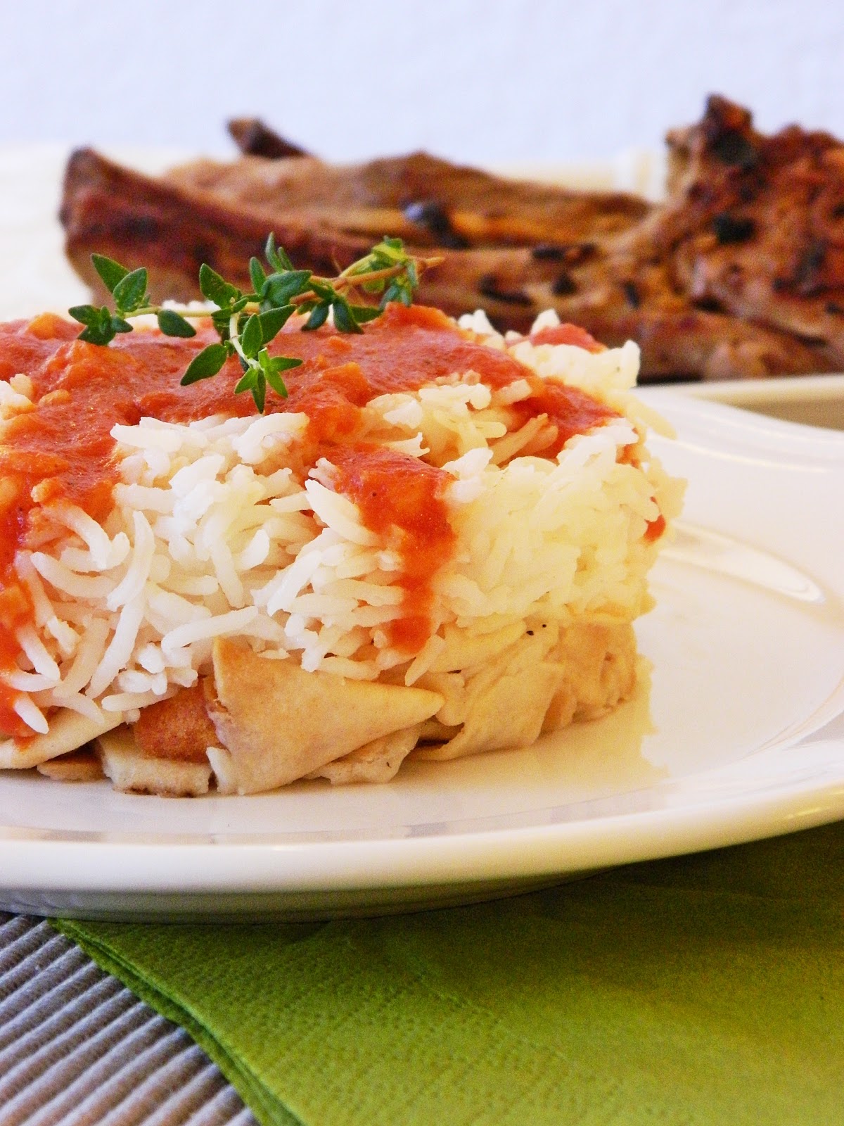 Dr Ola's kitchen: Egyptian Fattah (Rice-Meat-Bread dish). Ägyptische ...