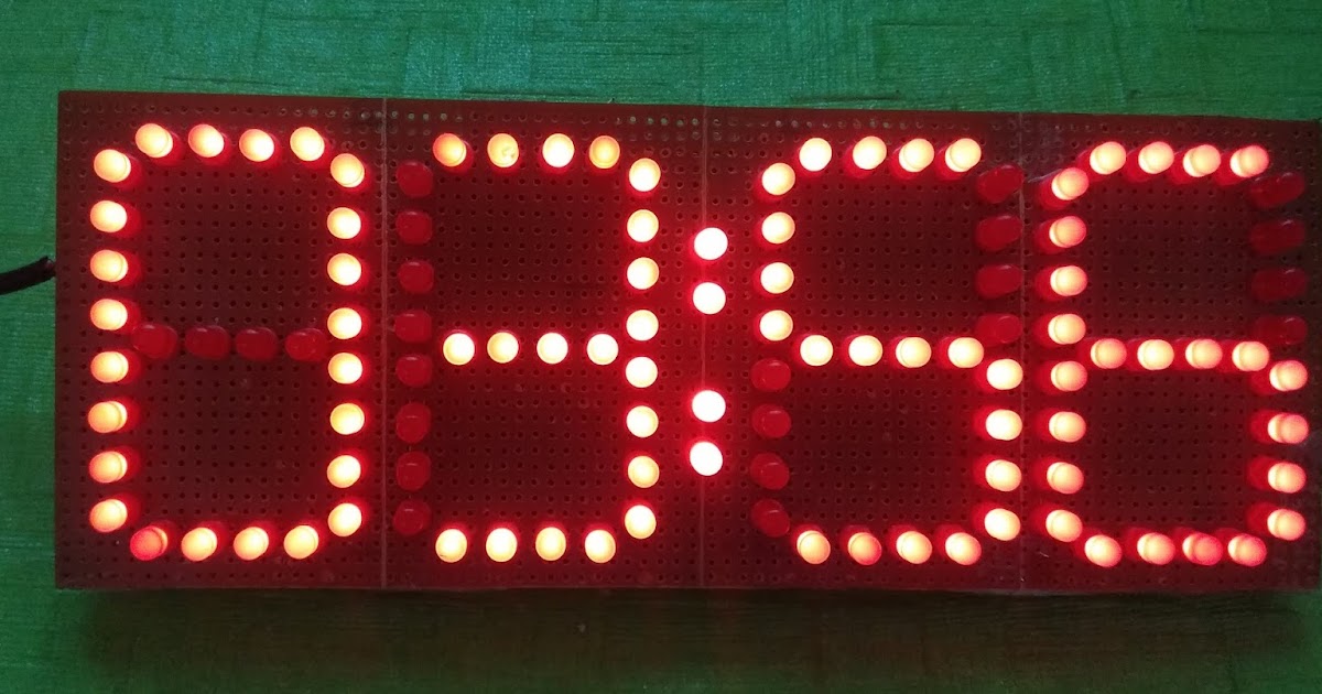 Arduino Tutorial by Manmohan Pal: Large Seven Segment Digital Clock Using Atmega328/Atmega8 by ...