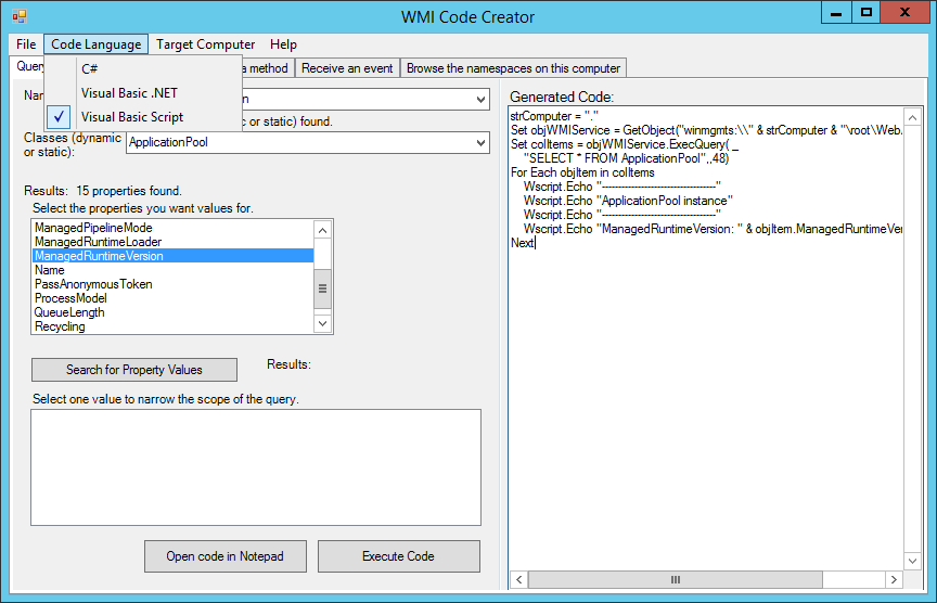 Living and breathing the world of Microsoft: Scripting Tools for WMI