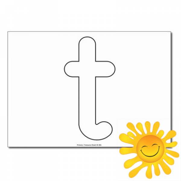 Bubble Letters Lowercase T - Birthday Letter