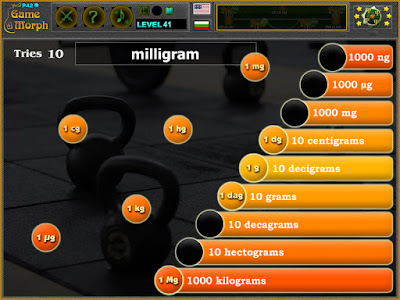 Electronic Game School: Weight Units Puzzle