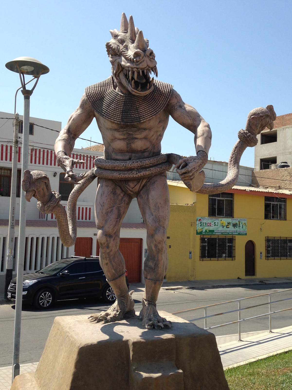 Draco Statues in Chiclayo, Peru