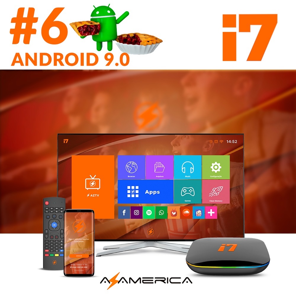 AZ AMERICA i7 4K WI-FI IPTV E GAME BOX NOVO LANÇAMENTO DE 2020