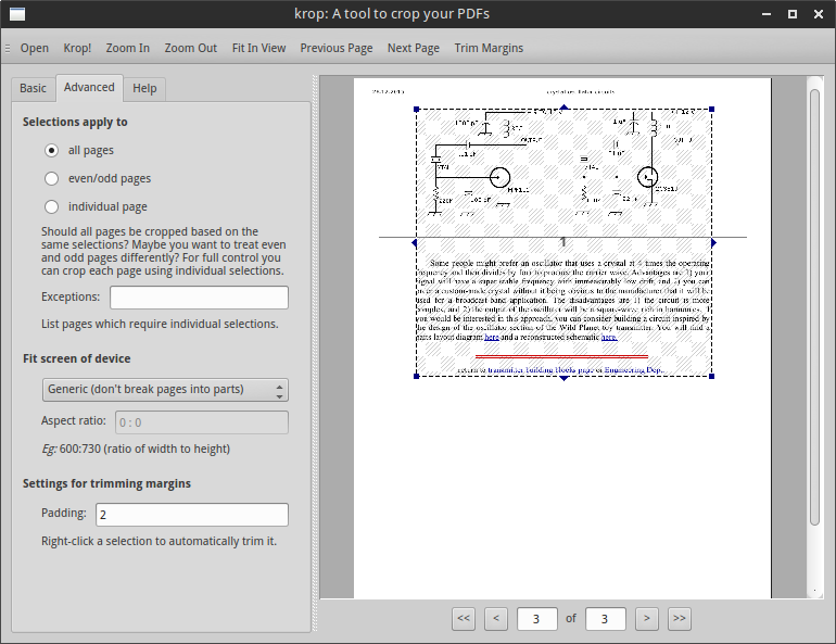 6 PDF page cropping tools for Linux · One Transistor