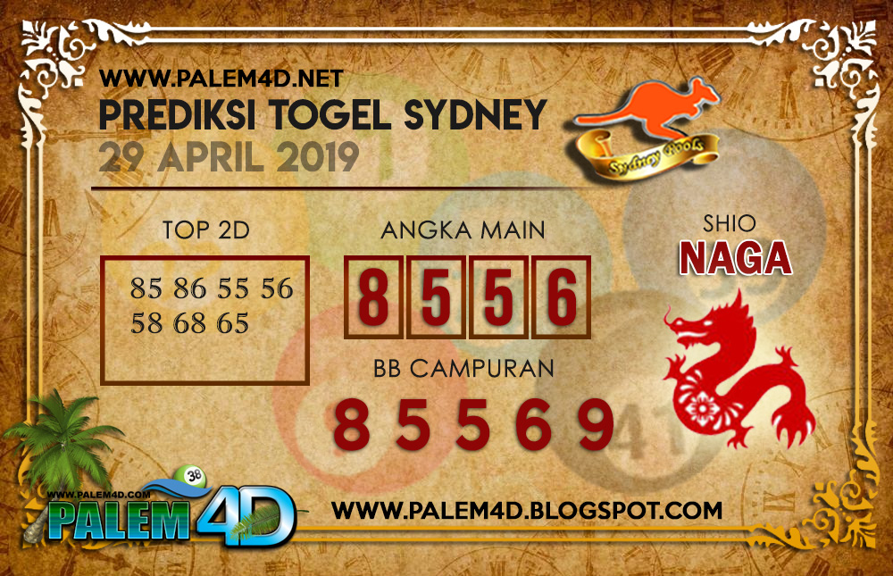 Prediksi Sydney 29 April 2019 ~ Prediksi Togel Jitu