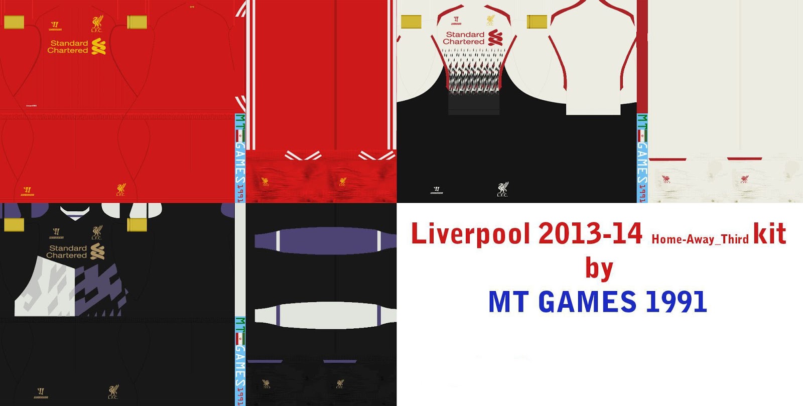 pes-modif: Liverpool 2013-14 Player Kits By MT GAMES 1991