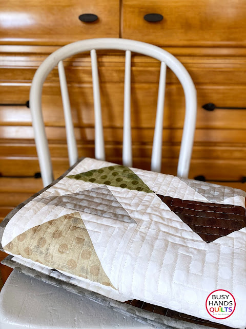 Busy Hands Quilts: Formation Throw Quilt in Moda Grunge Seeing Spots!