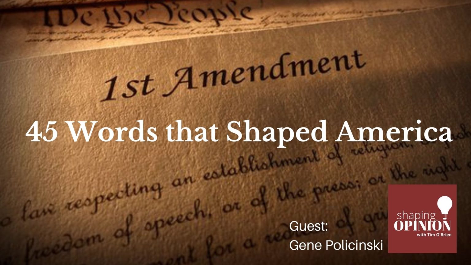 The 45 Words That Shaped America: The 1st Amendment