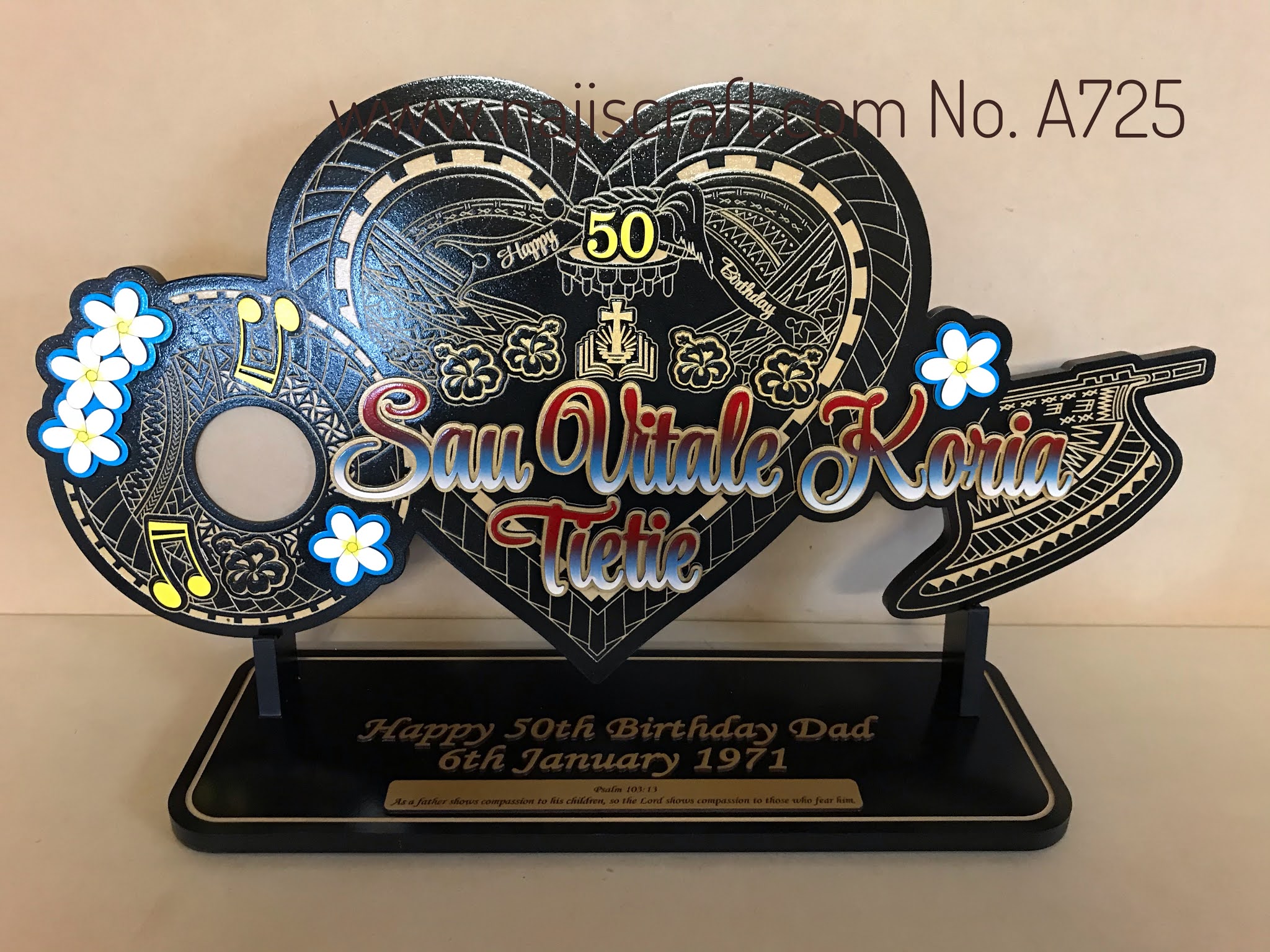 NO. A725 SAMOAN 50TH BIRTHDAY KEY 70CM