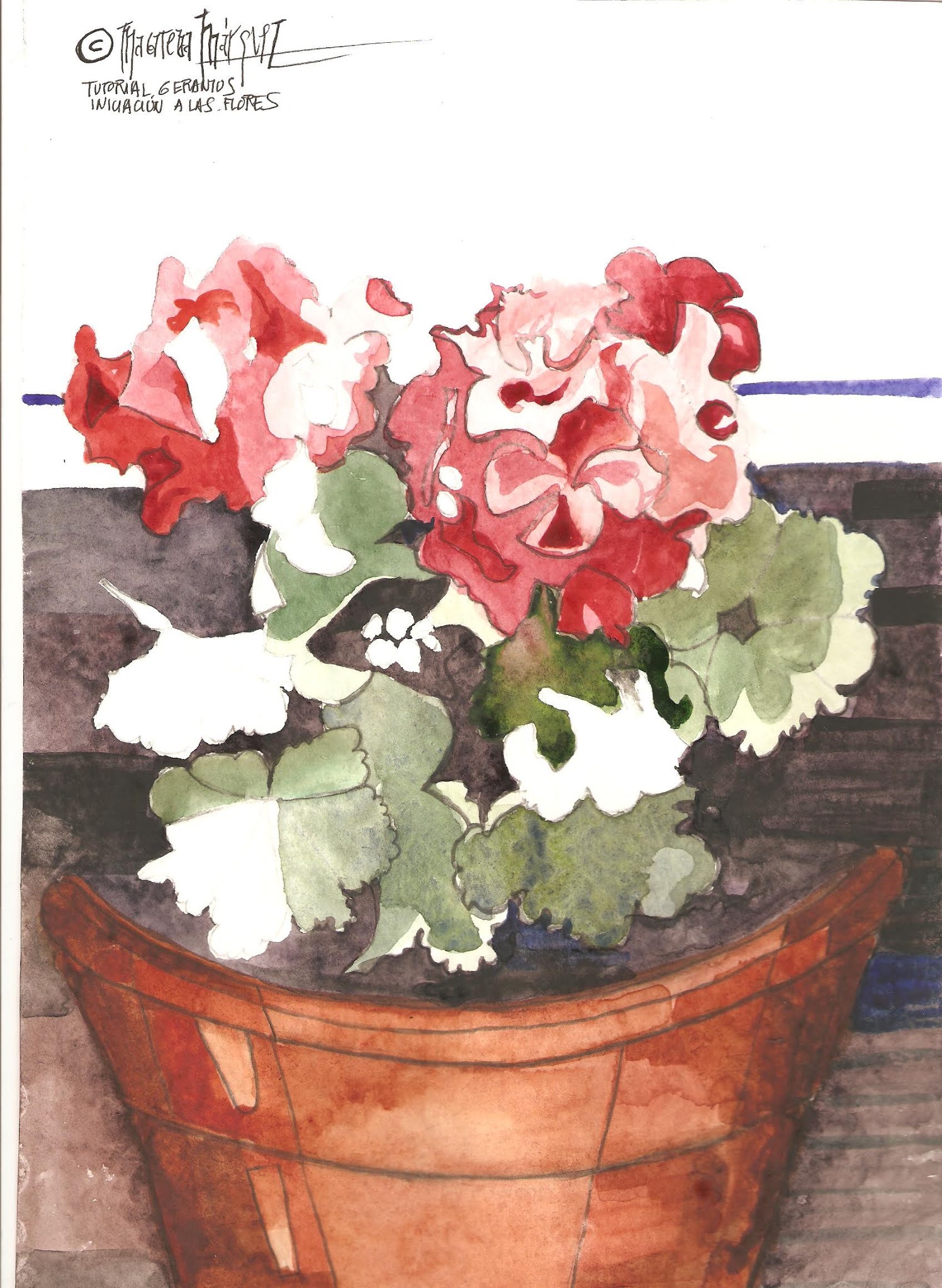 MACUARELA: Cómo pintar FLORES con acuarela en 30 pasos