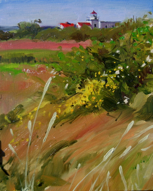 in plein air: Plein Air Painting, at the Point no Point Lighthouse