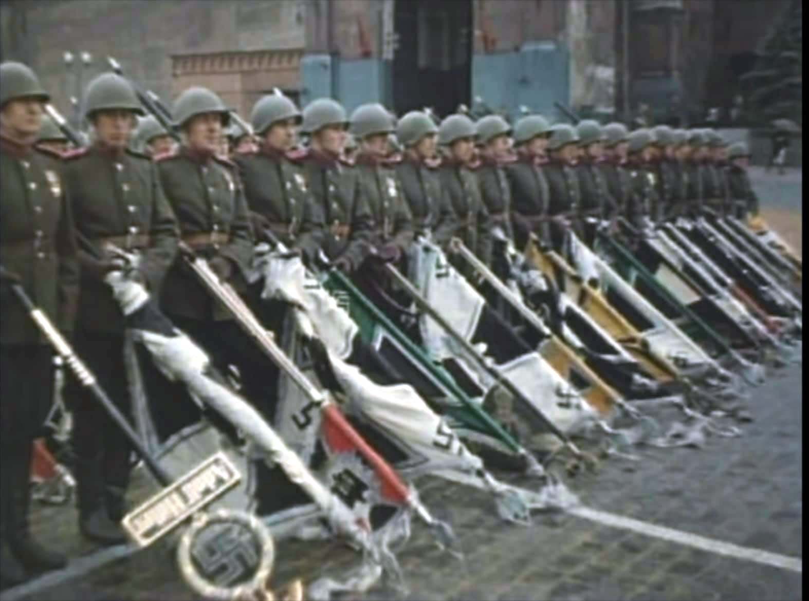 World War II in Color: German standards at the Moscow Victory Parade of ...