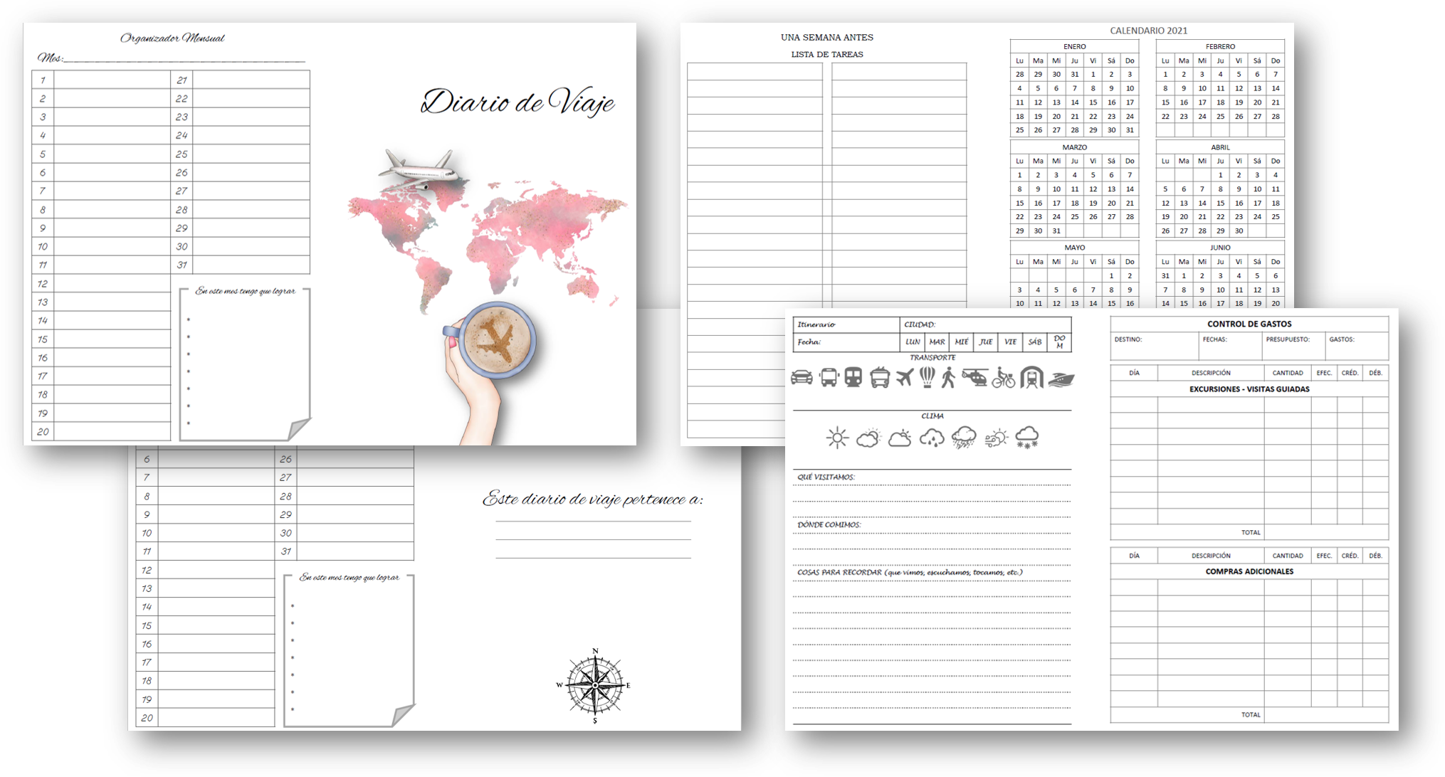 Diario de Viaje - Modelo 1