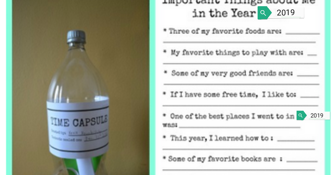 Actividades en inglés para niños: Cápsula del tiempo