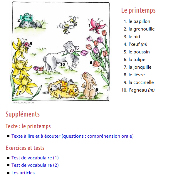 TICs en FLE: Le printemps ... ( A-1 - A-2 )